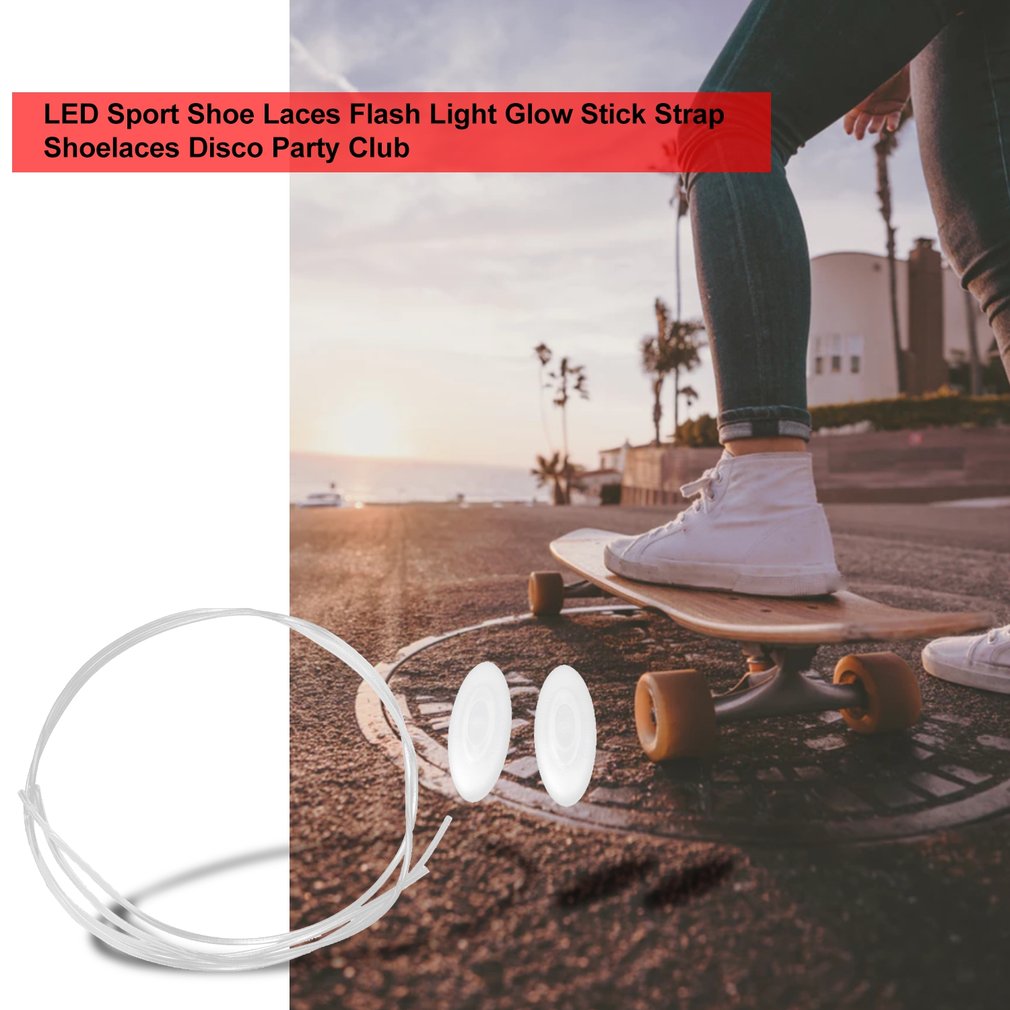 4 Colors LED Sport Shoe Laces Flash Light Glow Sti... – Grandado