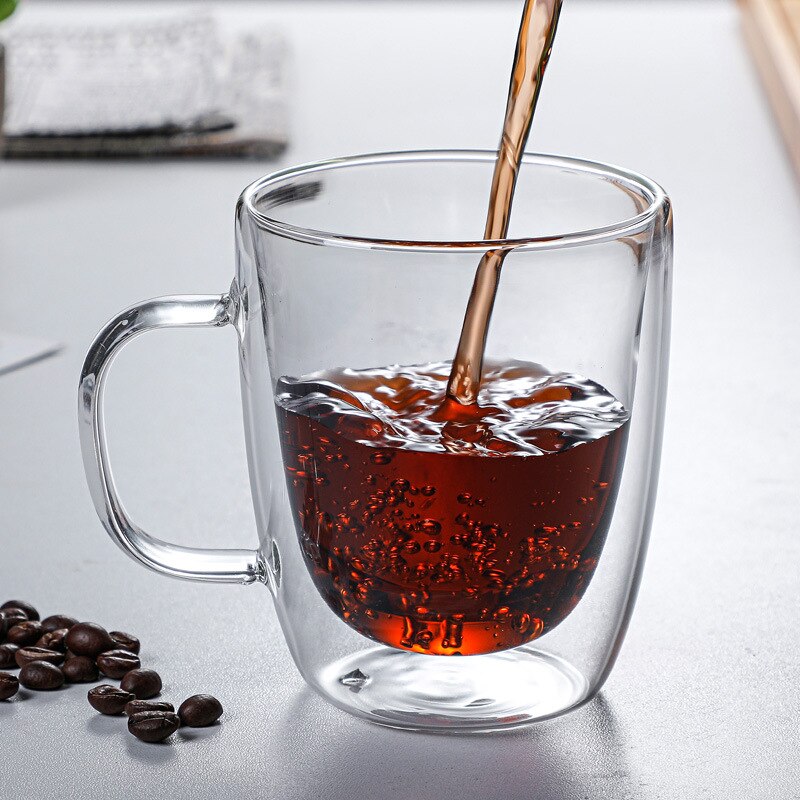 180-480ML Heat-Resistant Double Wall Glass Cup Mil... – Grandado