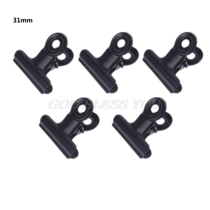 5 Pcs Bulldog Letter Clips Stainless Steel Black M... – Grandado