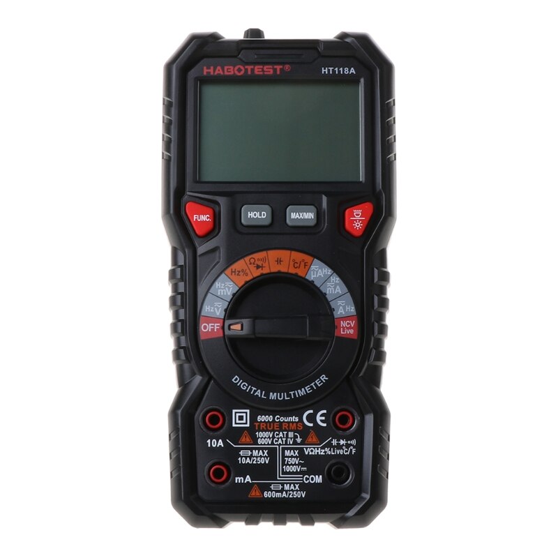 HT118 6000 Counts 1000V AC DC Digital Multimeter N... – Grandado
