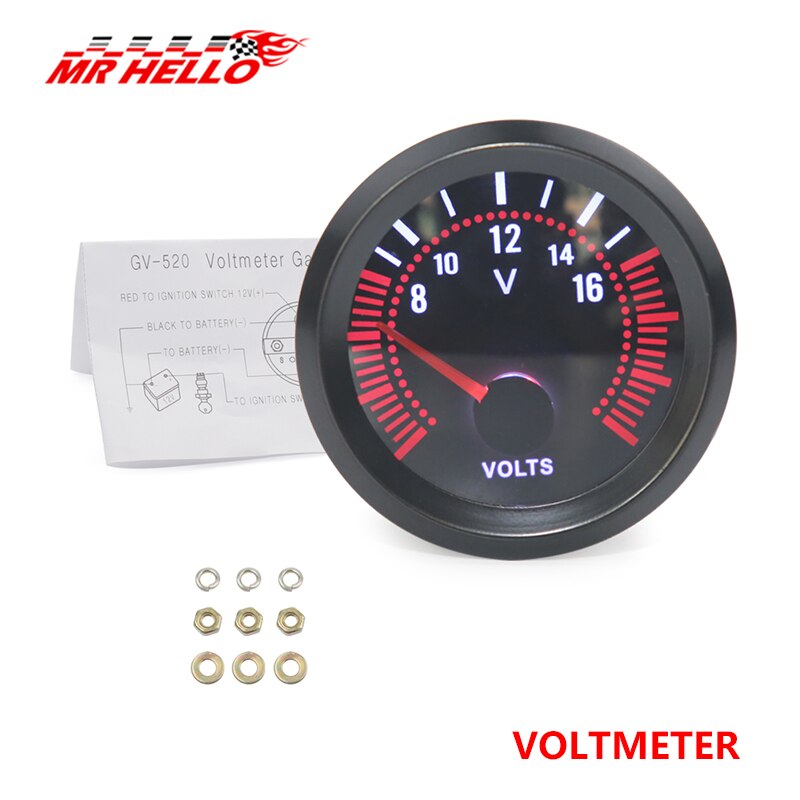 Gauge VOLTS Car Gauge 2" 52mm VOLT Meter 12V Auto ... – Vicedeal