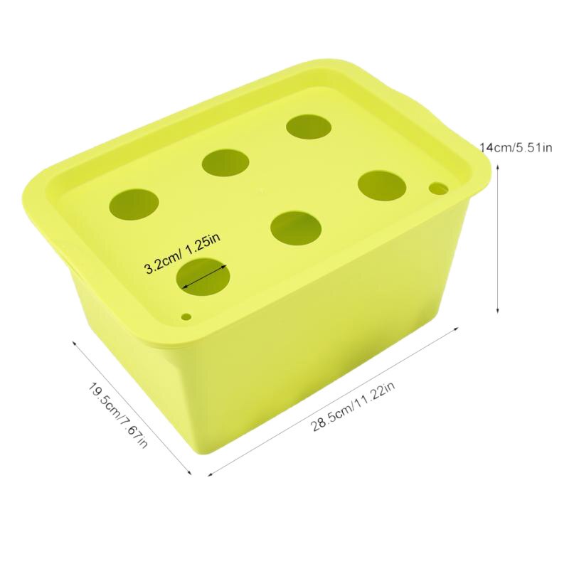6 Holes Hydroponic System Grow Plant Flower Deep W... – Grandado