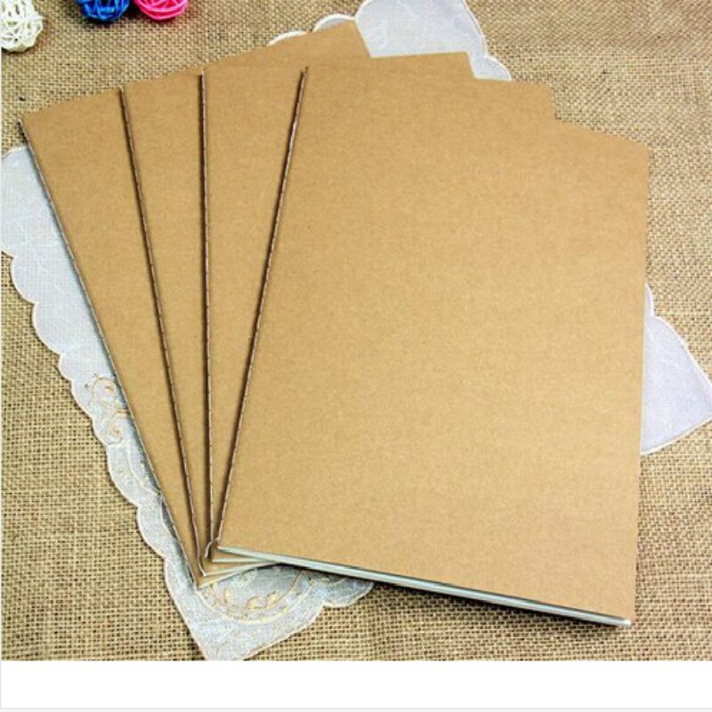 B7 Cowhide Paper Notebooks Blank Notepad Vintage S... – Grandado