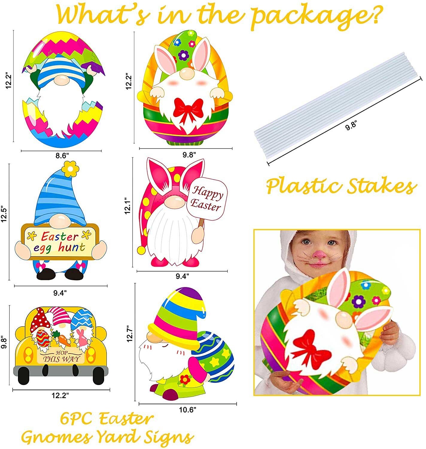 Garden Stake Outdoor Lawn Yard Sign plastic cardbo... – Grandado