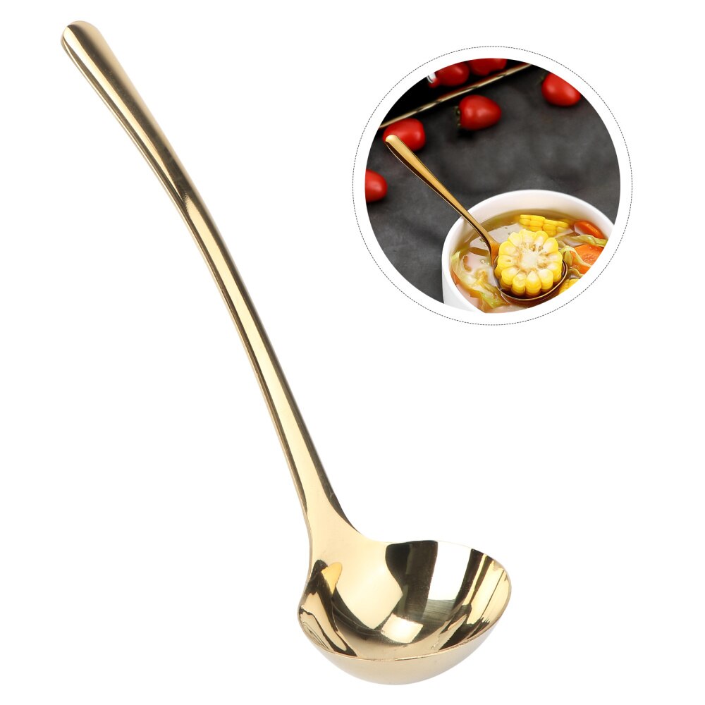 Long Handle Soup Spoon Stainless Steel Food Servin... – Grandado