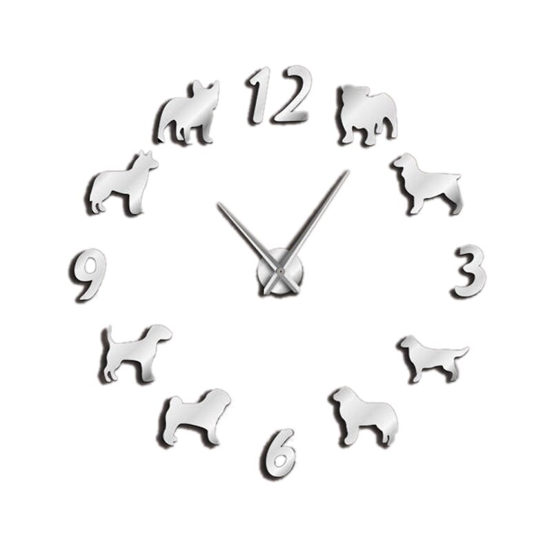 Different Dog Breeds Large Wall Clock Dog Lovers P... – Grandado