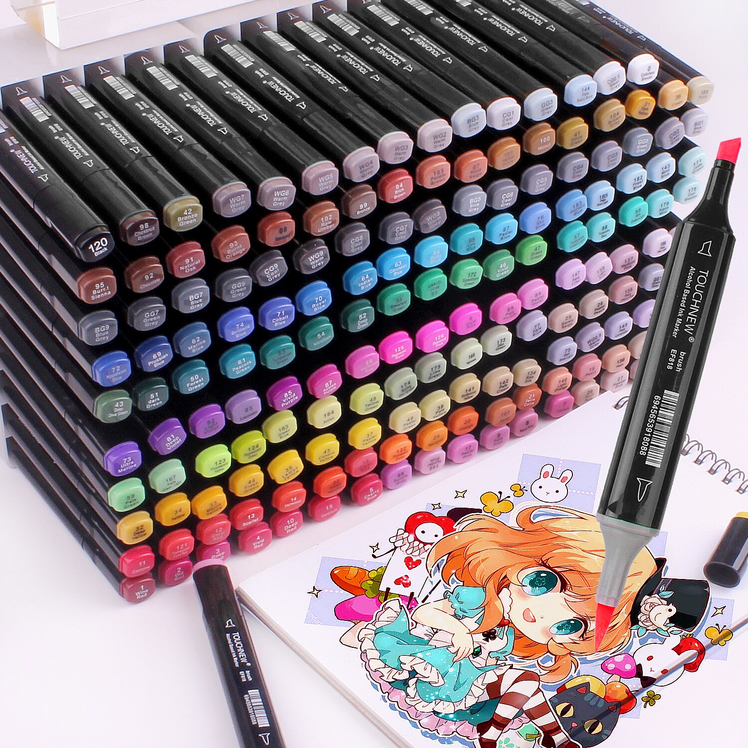 TouchNEW 12/30/40/60 /80/168 Color Markers Manga D... – Grandado