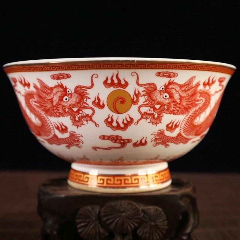 Chinese old porcelain Large bowl with gold pattern... – Grandado