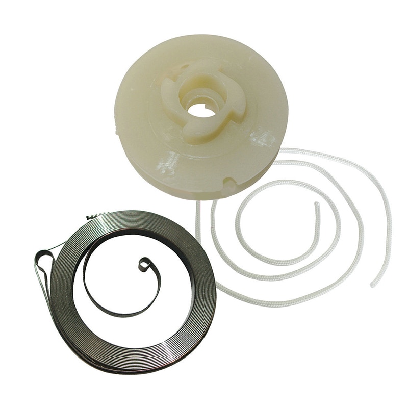 RECOIL STARTER PULLEY & SPRING FITS For CHINESE CHAINSAW 4500 5200 45CC ...