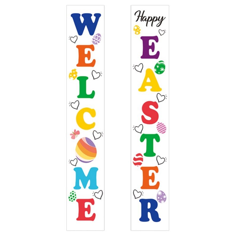 Easter Porch Sign Welcome Happy Easter Banner East... – Grandado