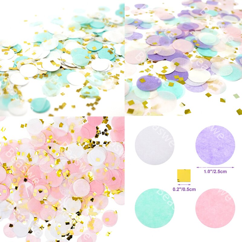 50g Unicorn Mermaid Confetti 1 inch Round Tissue P... – Vicedeal