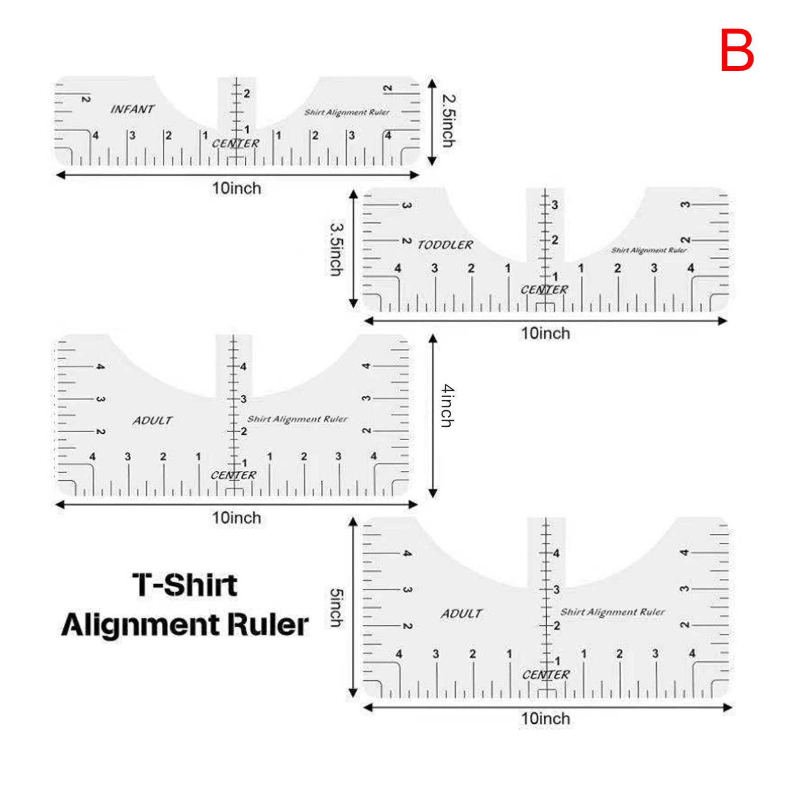 T-Shirt Alignment Ruler Craft Ruler with Guide Too... – Vicedeal