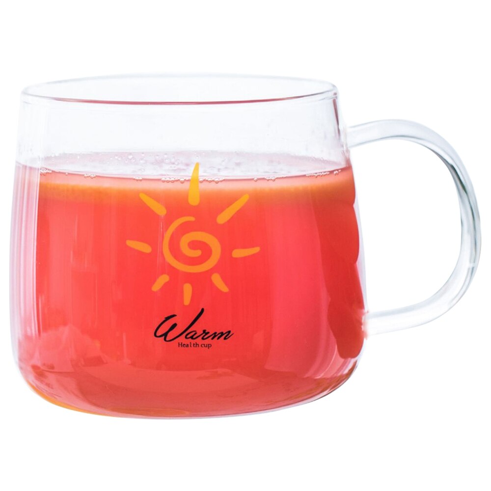 450ml Transparent Glass Cup with Handle Heat-resis... – Grandado