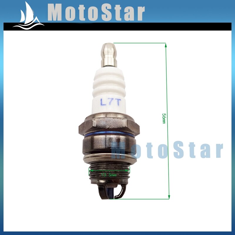 3 Electrode L7T Spark Plug + 40mm Cylinder Head + ... – Grandado
