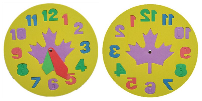 2PCS children DIY Eva clock learning education toy... – Grandado