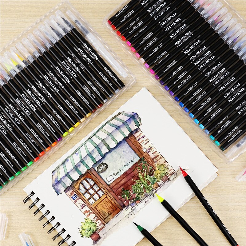 12/20/24/48 Colors Colors Markers Set Drawing Brus... – Vicedeal