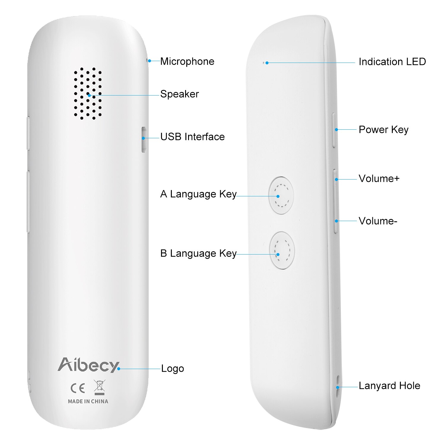 Aibecy Two-Way Translation Portable Smart Voice Tr... – Vicedeal