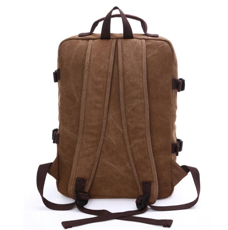 070417 men canvas backpack student school bag – Vicedeal