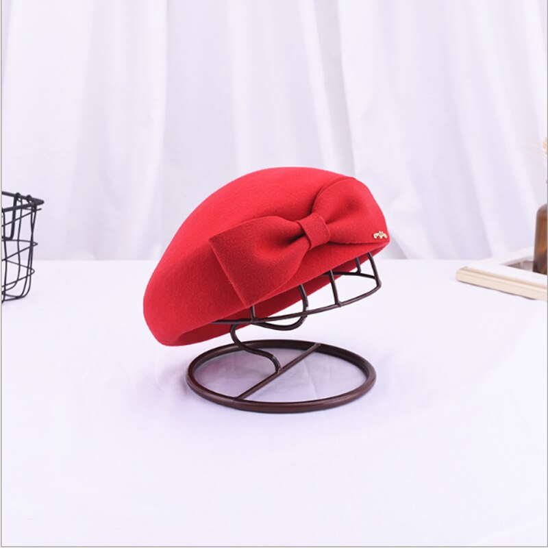 100% Wool Felt Fedora Ladies Red Hats Flight Atten... – Grandado