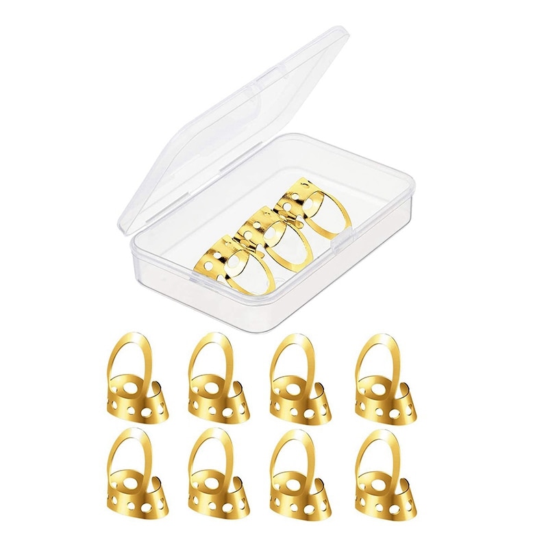 12 Pcs Stainless Steel Guitar Finger Picks, Adjust... – Grandado