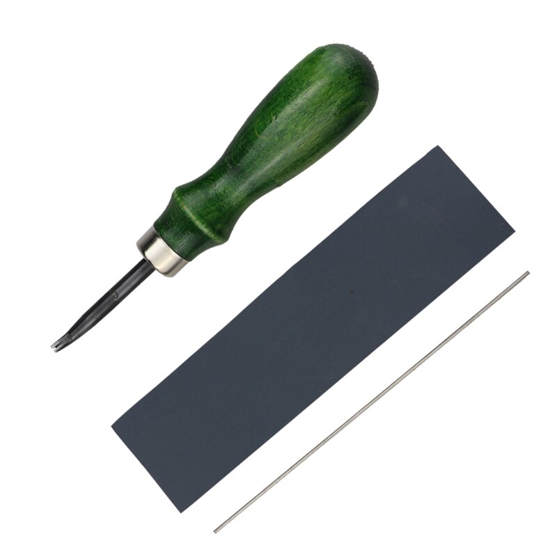 Leather brooches with beveled wood handle DIY Cutt... – Vicedeal