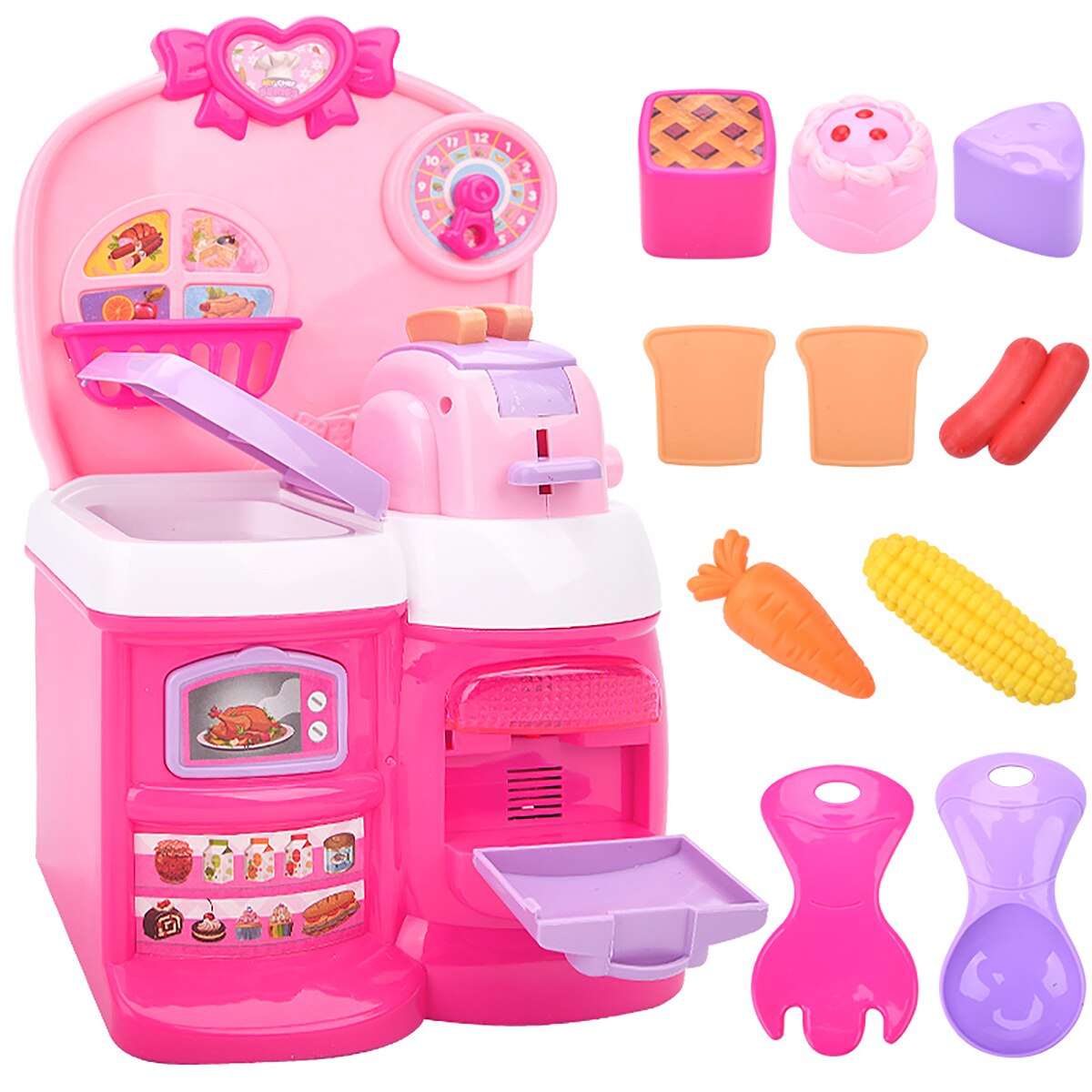 Children Kids Kitchen Playset Toys Pretend Play Co... – Grandado