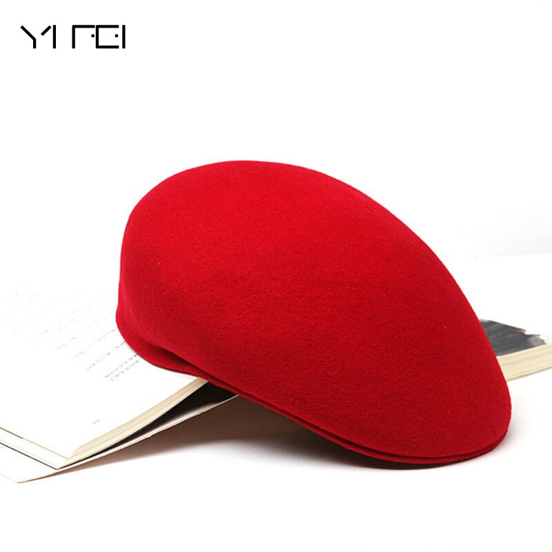 Female Cute British Australian Wool Felt Beret Hat... – Grandado