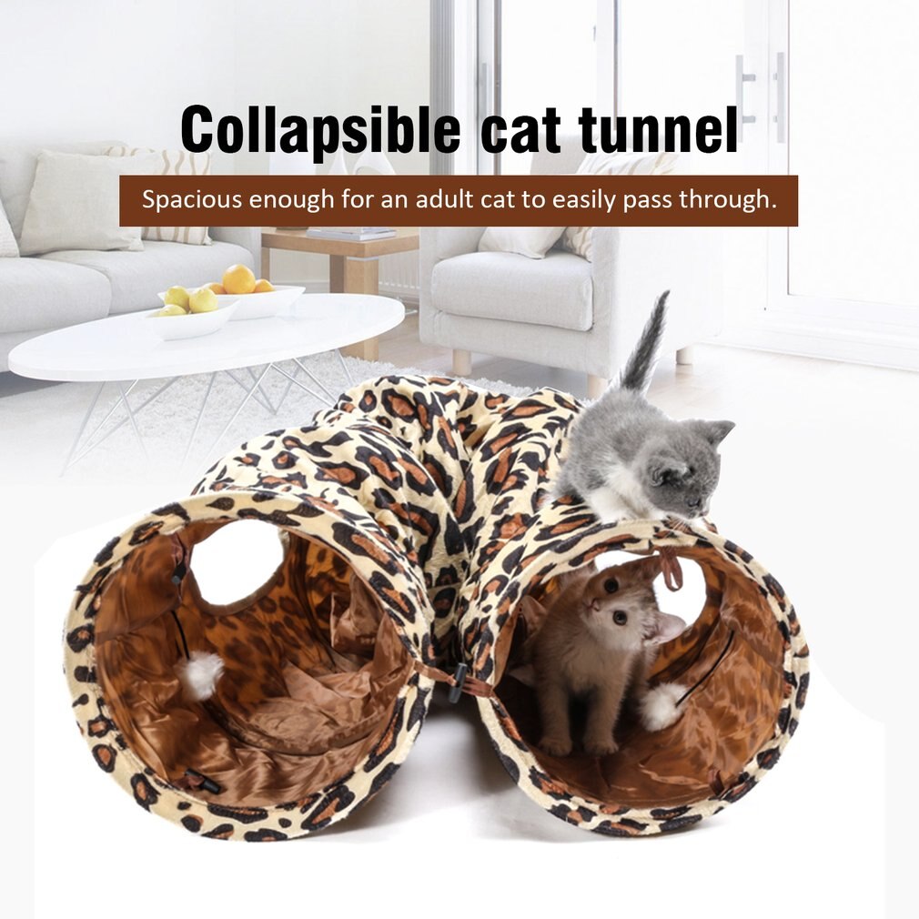 Collapsible Cat Tunnel Tube Kitty Tunnel Peek Hole Toy Cat Puppy Kitty ...