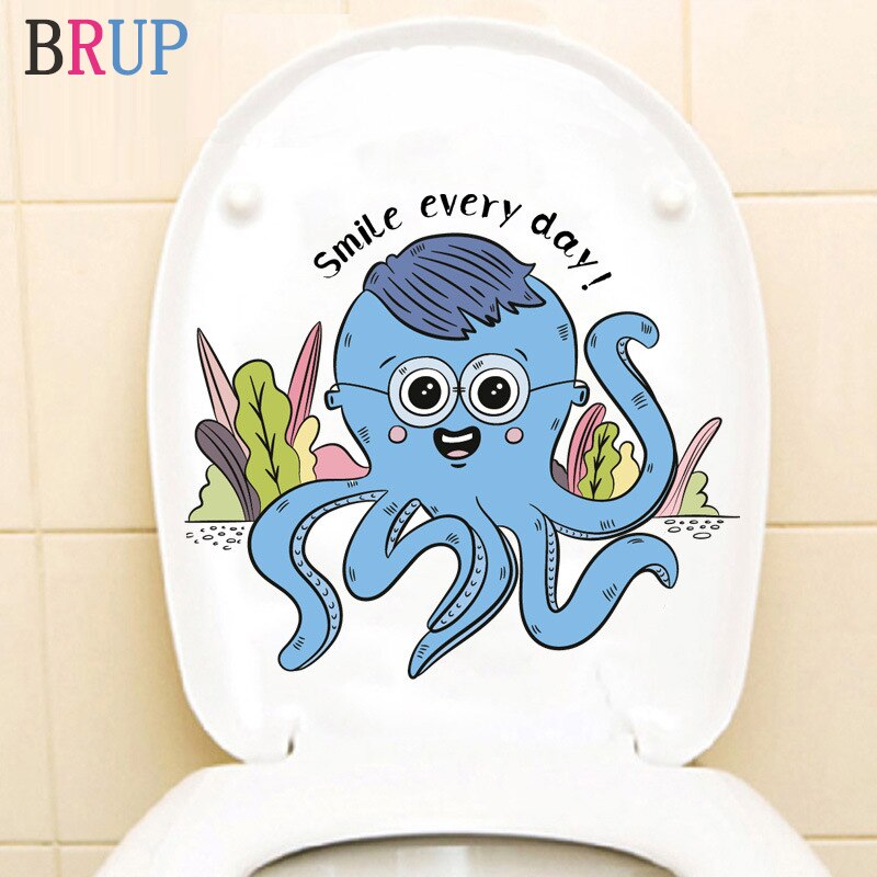 Cartoon Undersea Animal Toilet Sticker Friendly Oc... – Grandado