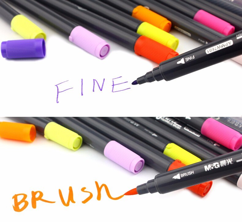 24 Pcs Colors Water Soluble Mark Pen 24 Double Sli... – Grandado