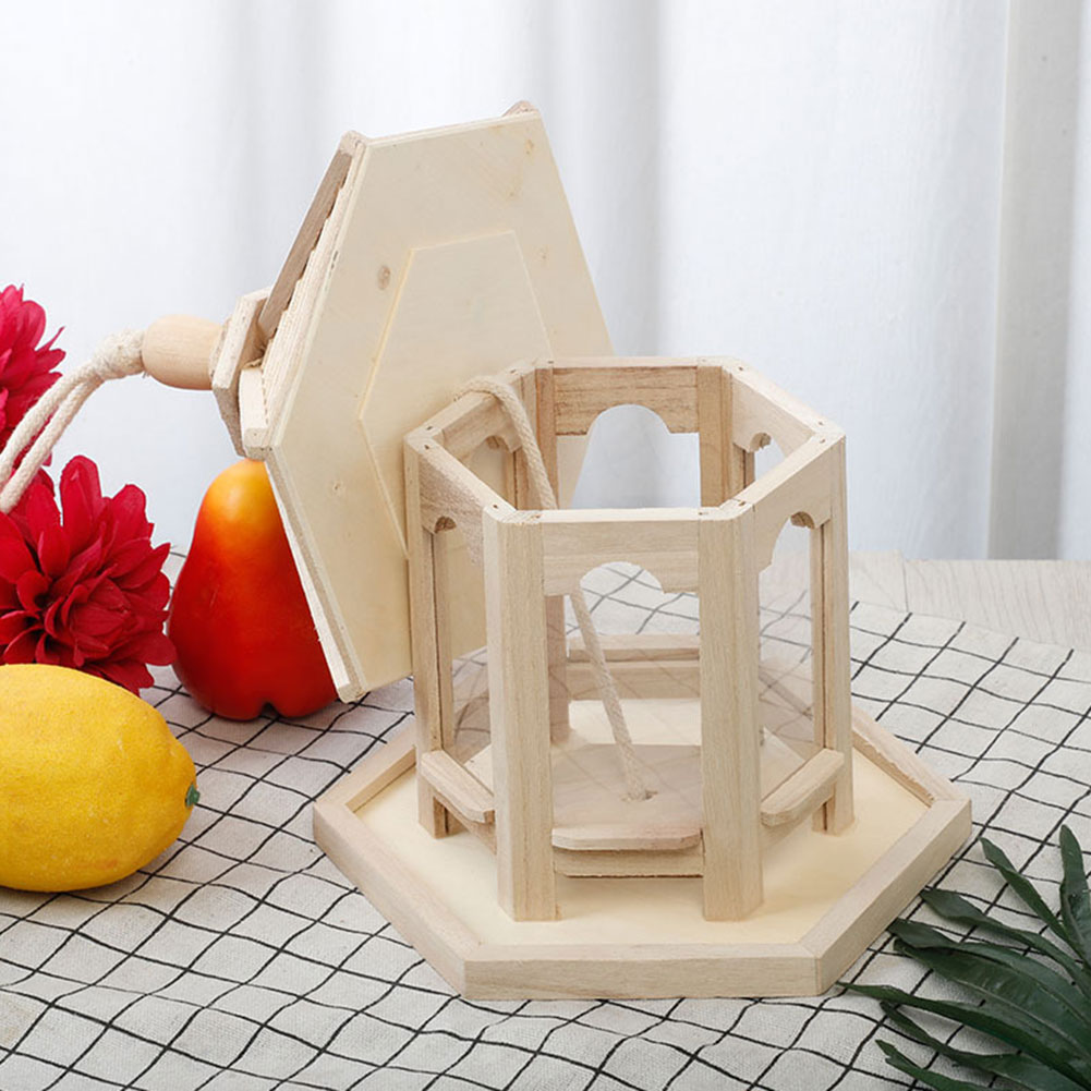 Pastoral Style Wooden Bird Feeder Bird Food Seed H... – Grandado