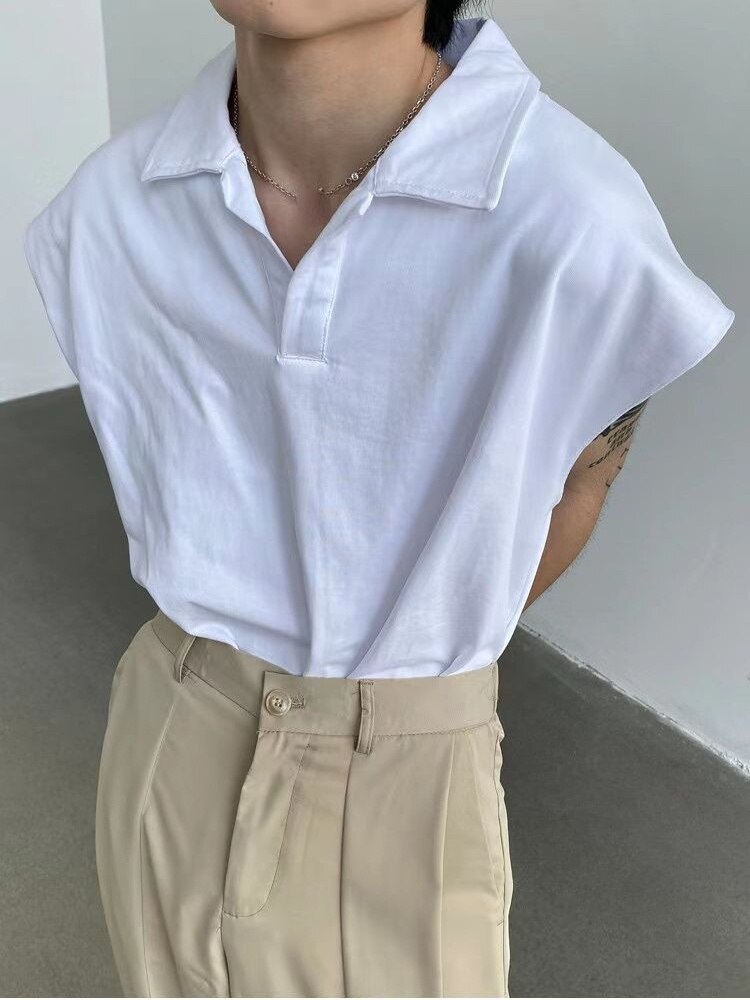 ZCSMLL shoulder padded Polo Shirts summer polo shi... – Vicedeal