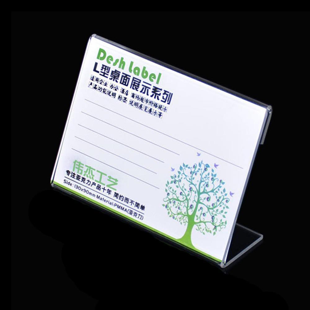 Clear Acrylic Sign Display Stand Table Name Tag Me... – Vicedeal