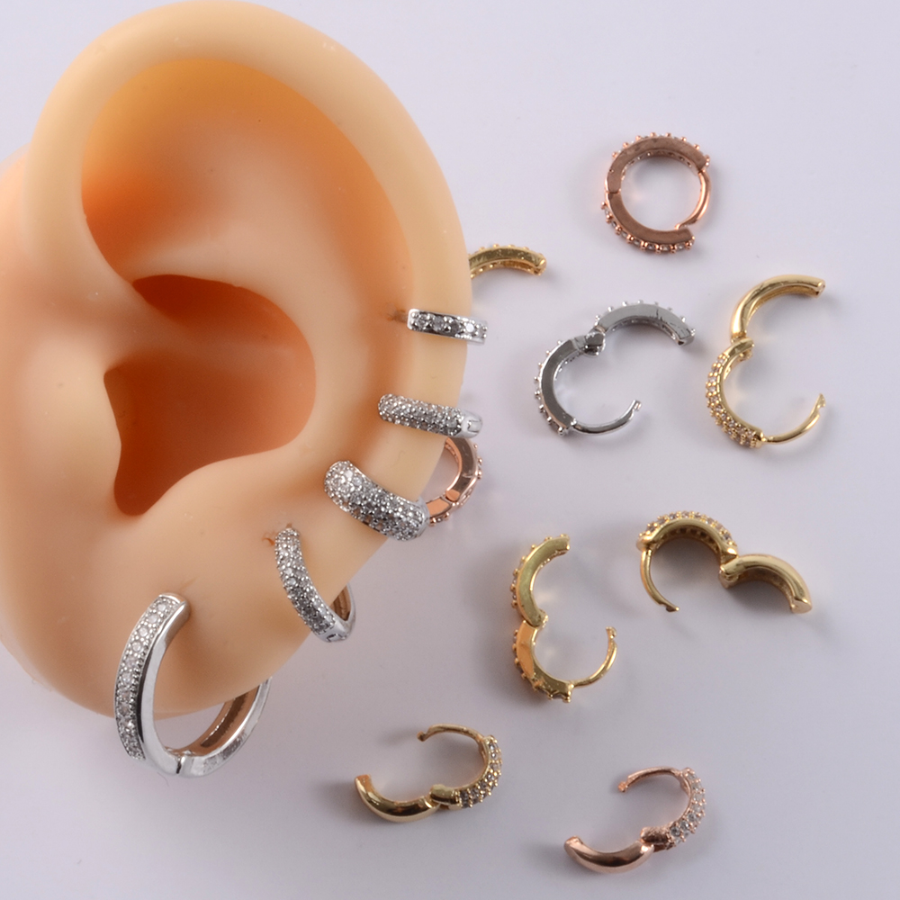 1Pc 6Mm Rvs Hoepel Cz Kraakbeen Earring Zirconia T... – Grandado