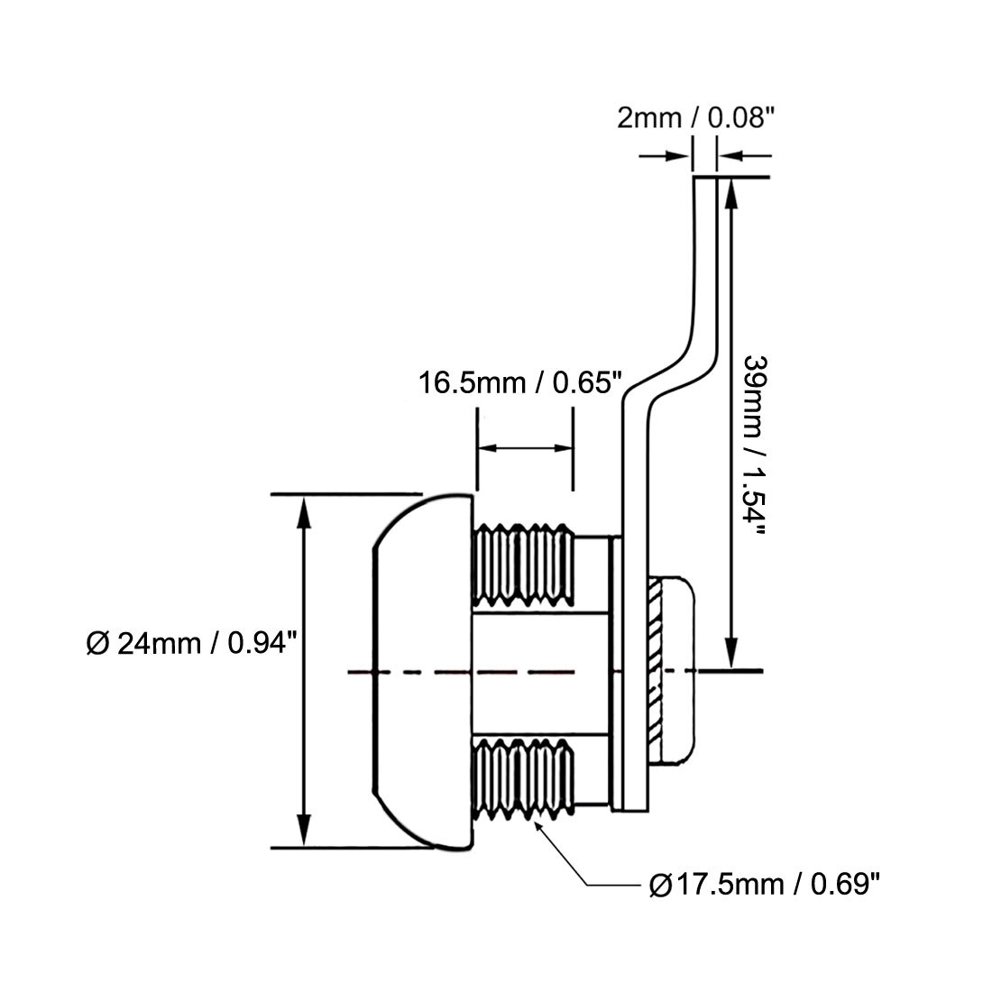 uxcell Cam Lock 20mm Cylinder Length 48mm x 2mm Ca... – Grandado