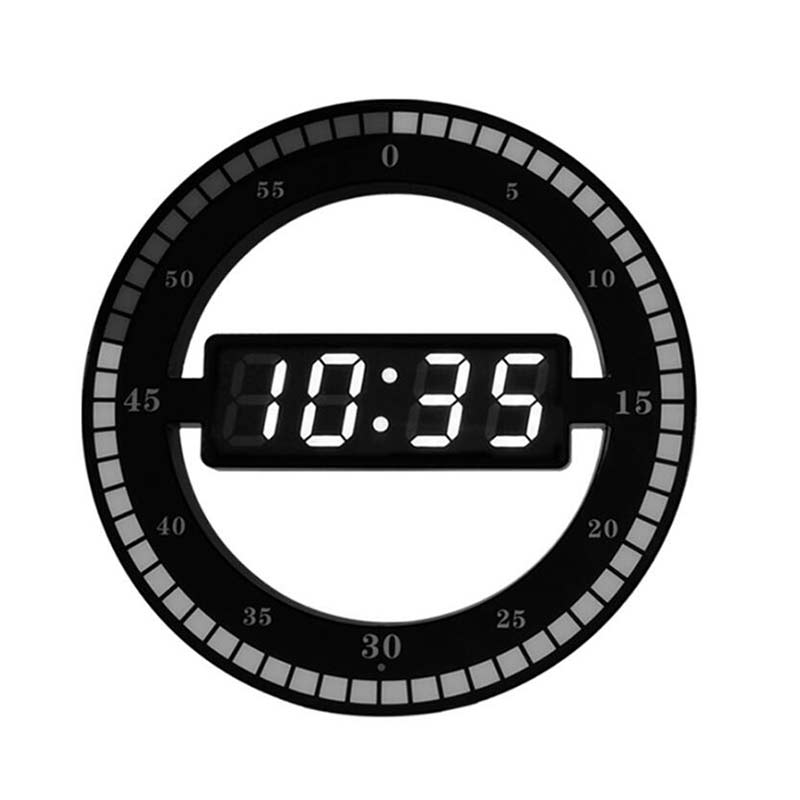 3D LED Digitale Wanduhr Elektronische Nacht Glow R... – Vicedeal