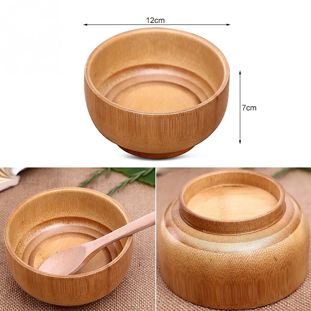 Natural Bamboo Bowl Rice Soup Salad Bowl Food Cont... – Grandado