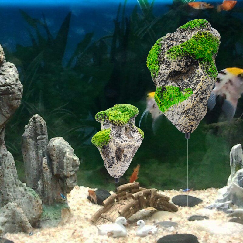 Aquarium Fish Tank Floating Rock Suspended Stone A... – Grandado
