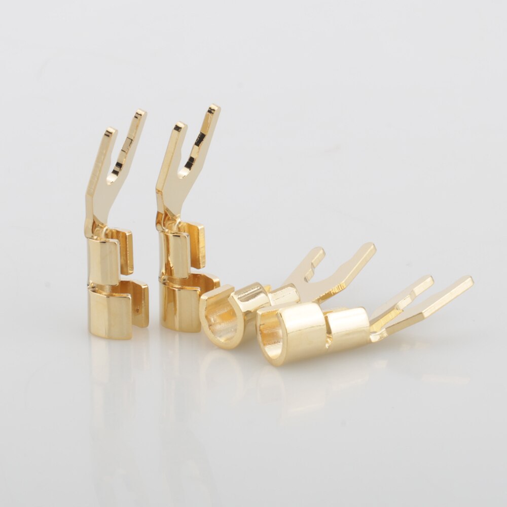 8pcs Hi-end Solid Copper plug 24K Gold plated Spad... – Vicedeal