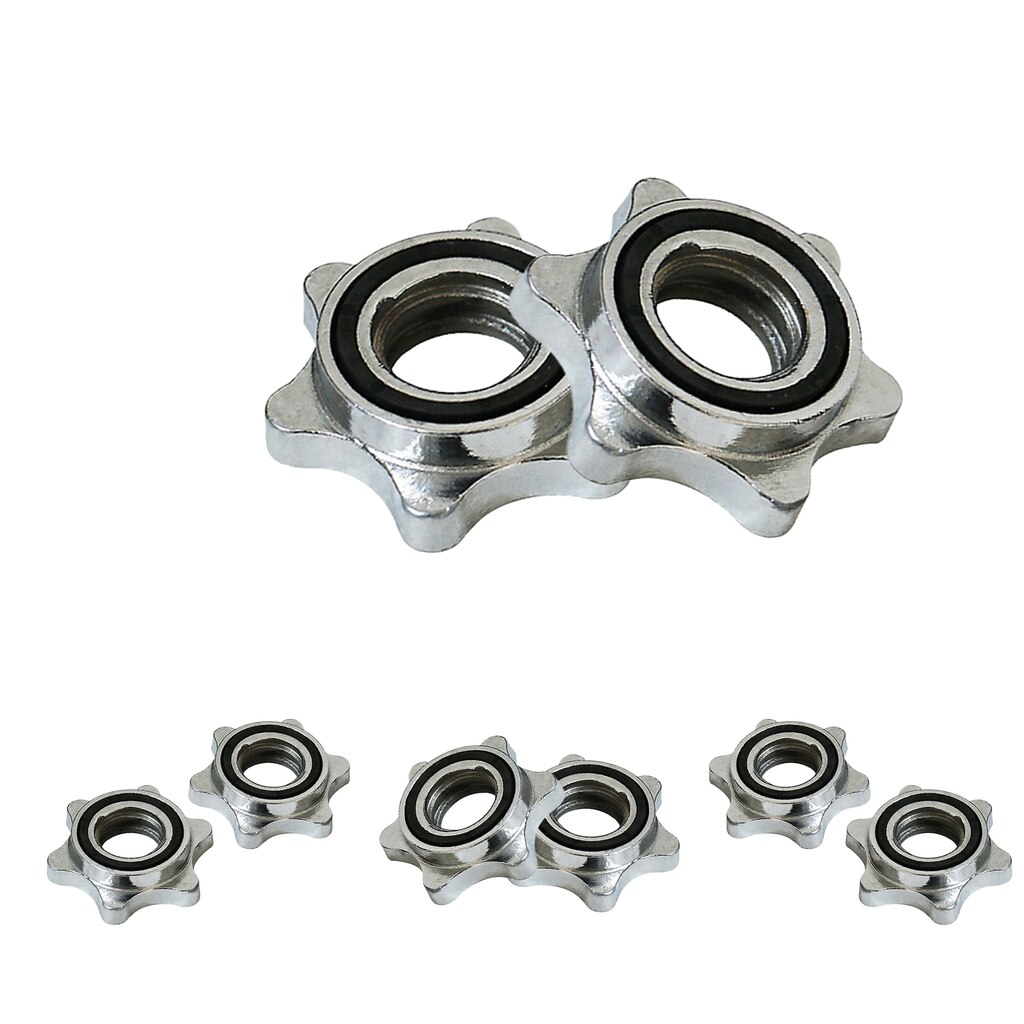 4 Pair Solid Dumbbell Lock Bar Hex Nut Barbells Ro... – Vicedeal