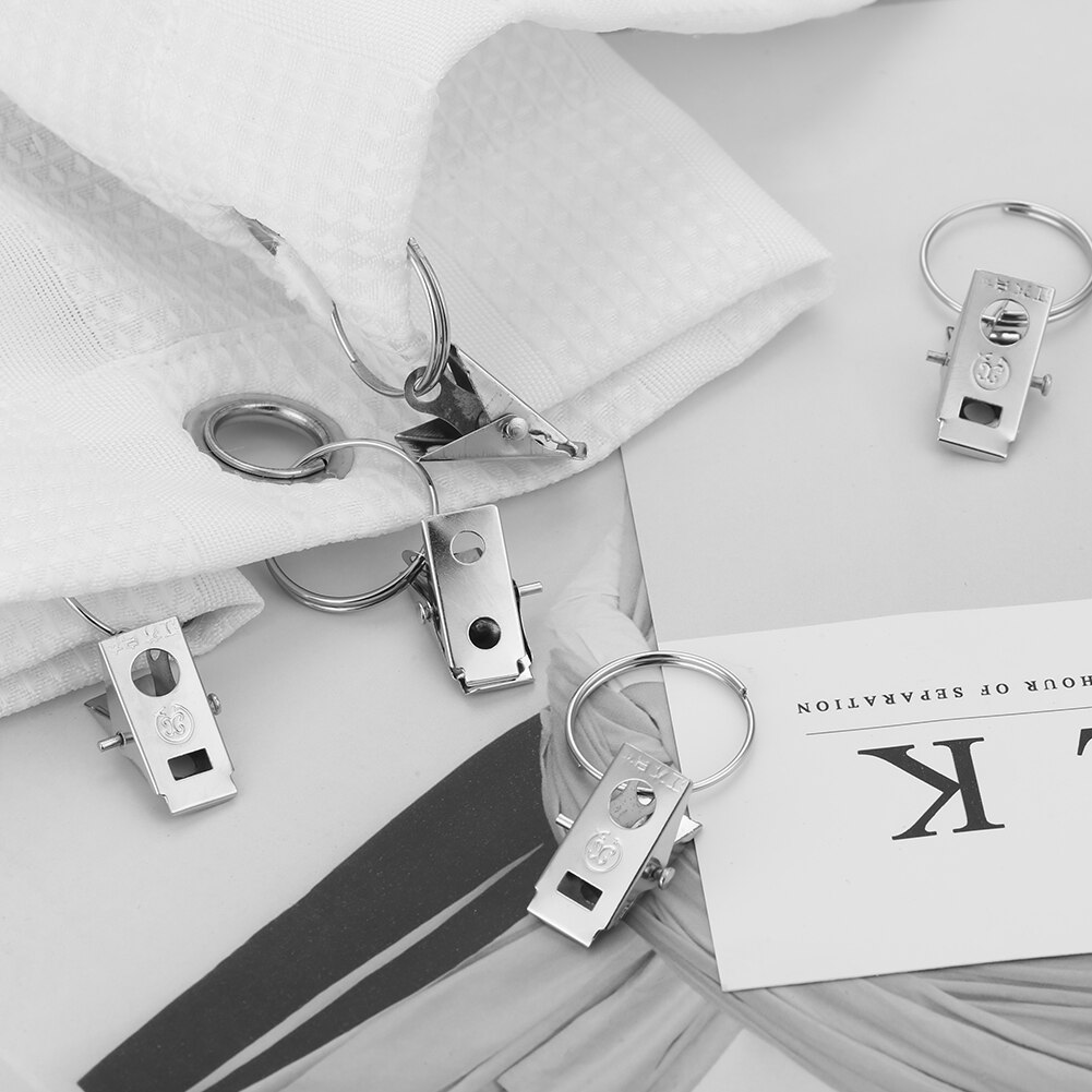 10Pcs Metal Window Curtain Drapery Rod Clips Clamp... – Vicedeal