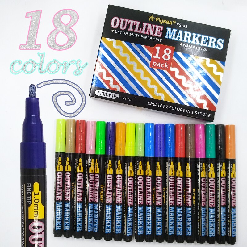 18 Kleuren Verf Pen Craft Markers Voor Schoolbenod... – Vicedeal