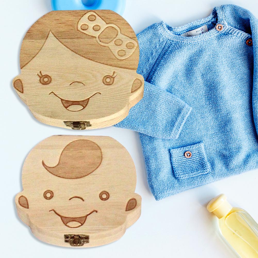 Wooden Baby Teeth Collection Box Teeth Storage Box... – Grandado