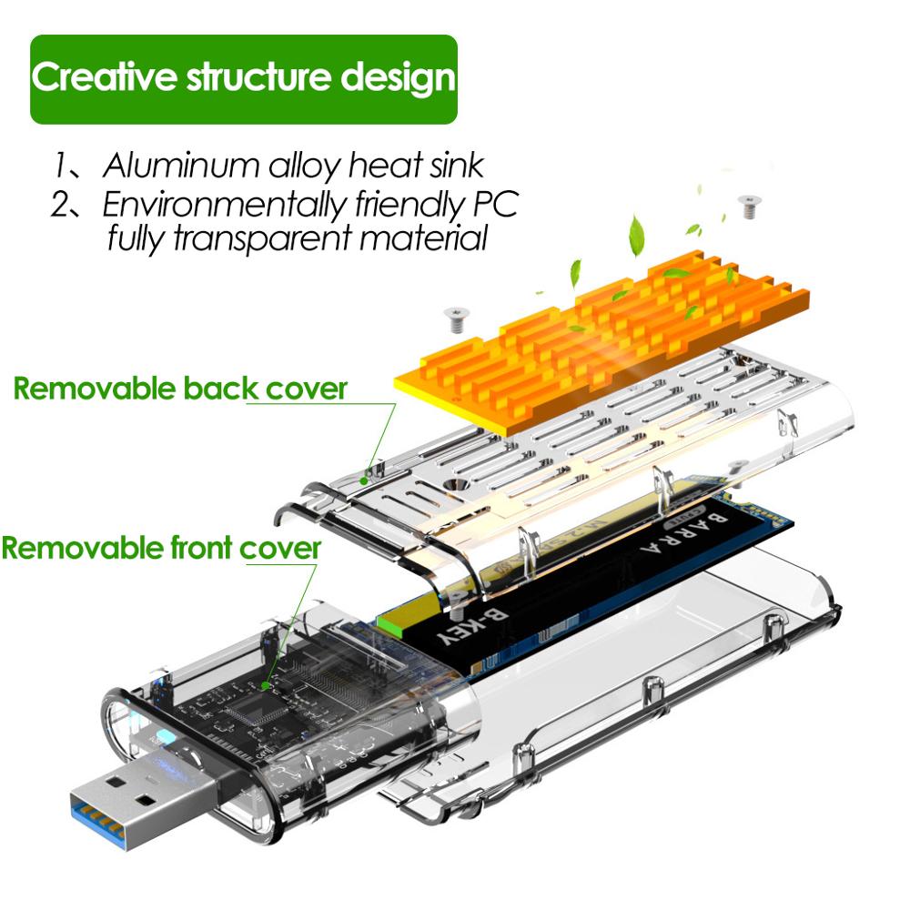 UTHAI M2 SSD FALL SATA Chassis M.2 Zu USB 3,0 SSD ... – Vicedeal