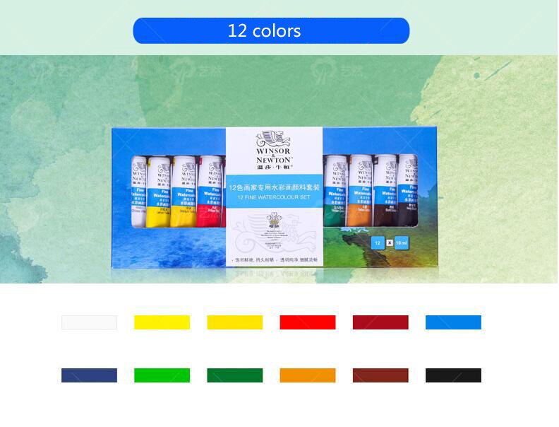 Winsor&Newton 12/18/24 Colors Watercolor Paint... – Grandado