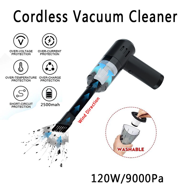 120W Aspirateur De Voiture Aspirateur Portable Asp... – Grandado