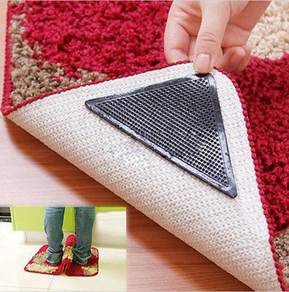 4Pcs/set Triangular Non-slip Mats Fixed Carpet Rug... – Grandado