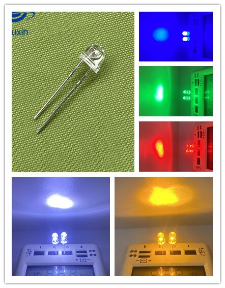 100Pcs 5Mm Diode Strohoed Wit Rood Groen Blauw Gee... – Grandado