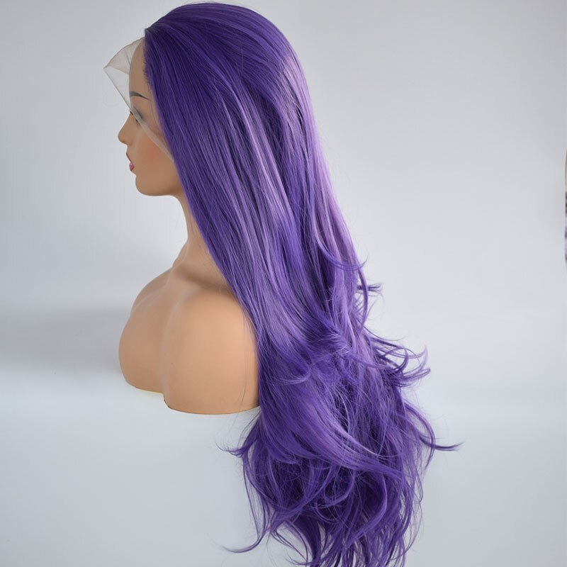Bombshell Lavender Purple Natural Wave Synthetic H... – Vicedeal