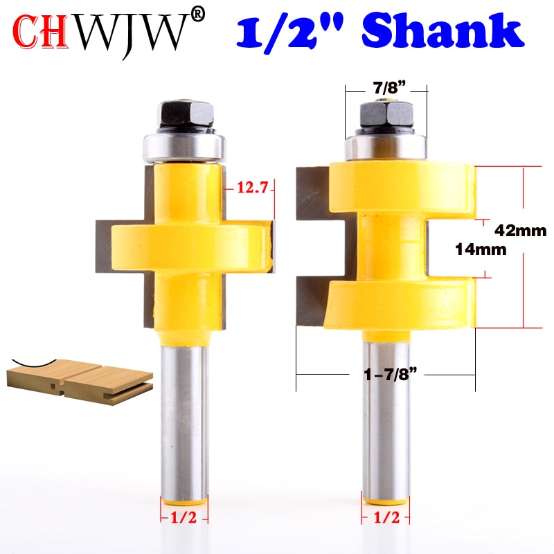 2pc 1/2" Shank Large Tongue & Groove Joint Assembl... – Grandado